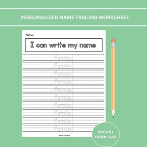 Personalized Name Tracing Worksheets for Kids Printable | Children ...