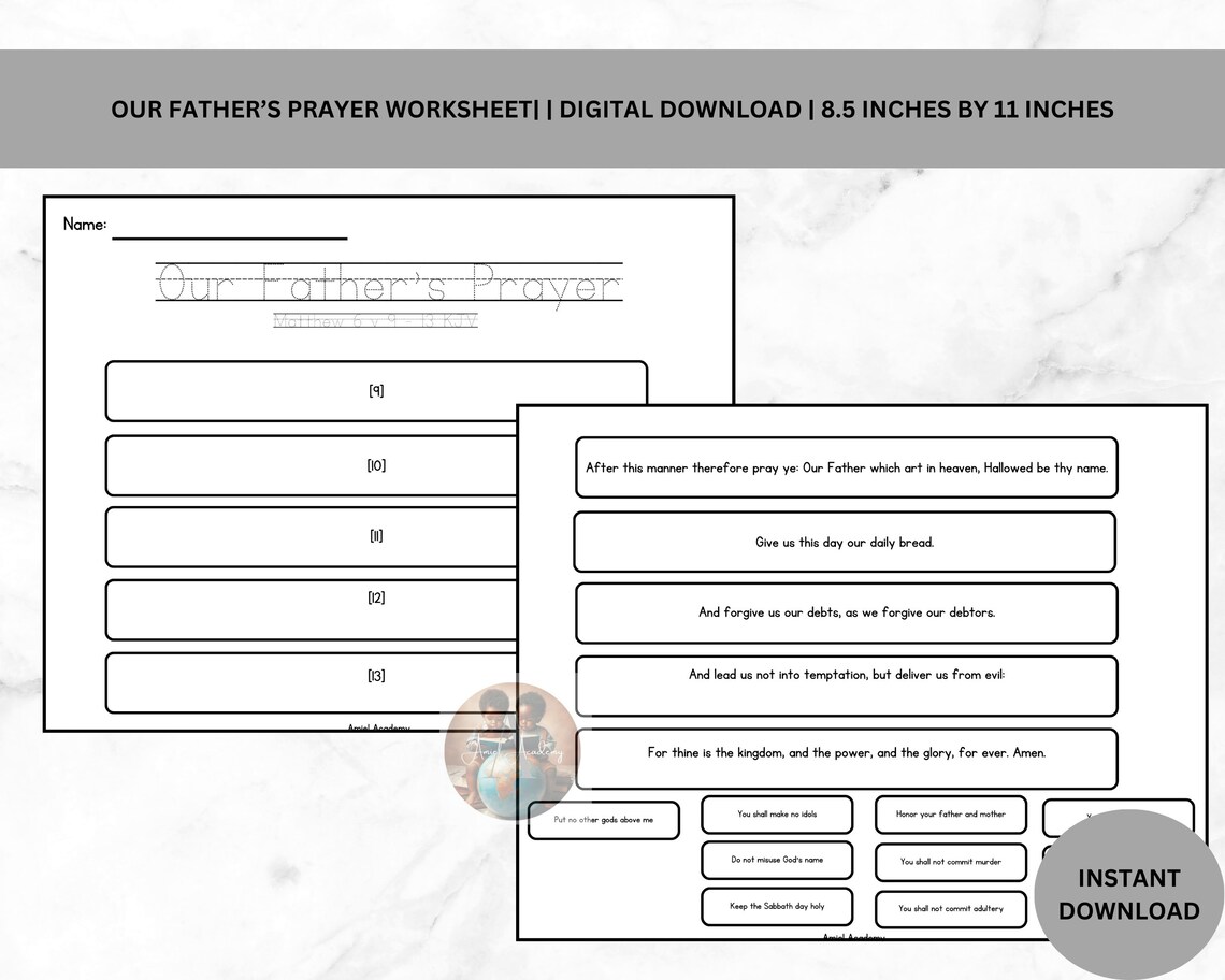 Ten Commandment Worksheet 10 Commandment Coloring Page Our Father ...
