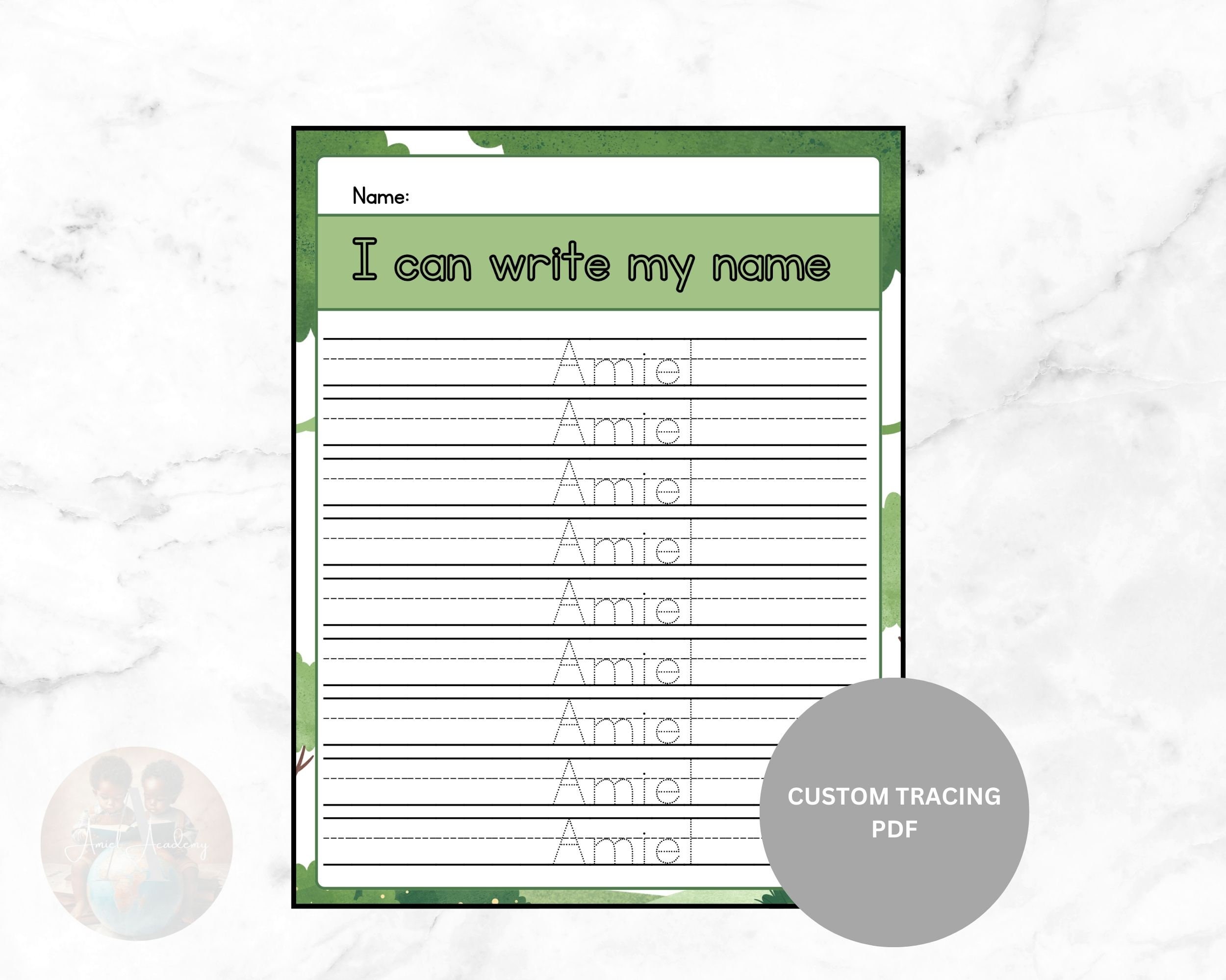 Personalized Name Tracing Worksheets for Kids Printable - Etsy