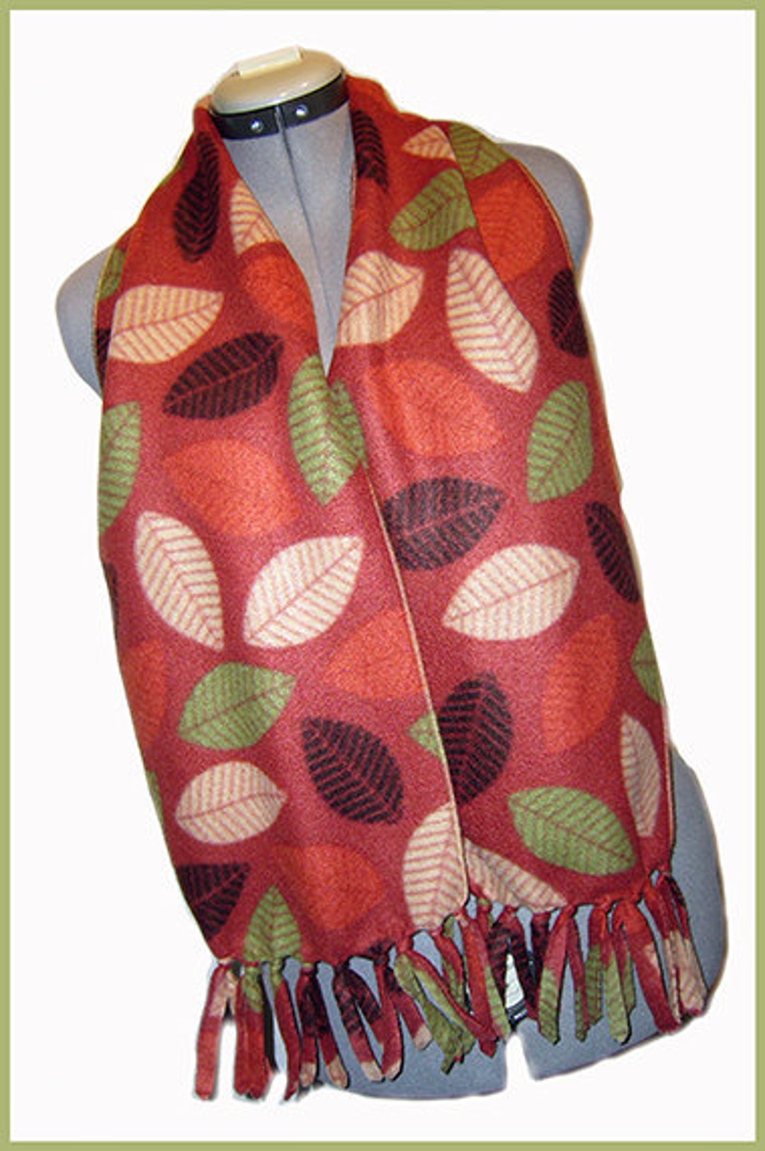 Autumn/fall Fleece Scarf, Seasonal Themed Muffler, Bufanda, Fall ...