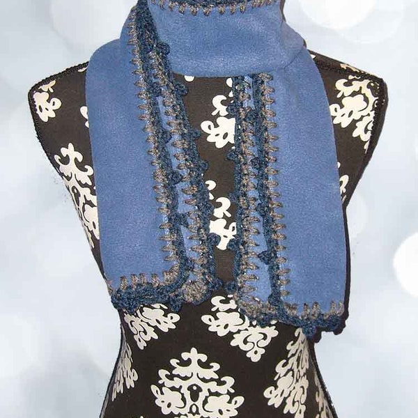 Crochet Edge Scarf - Etsy