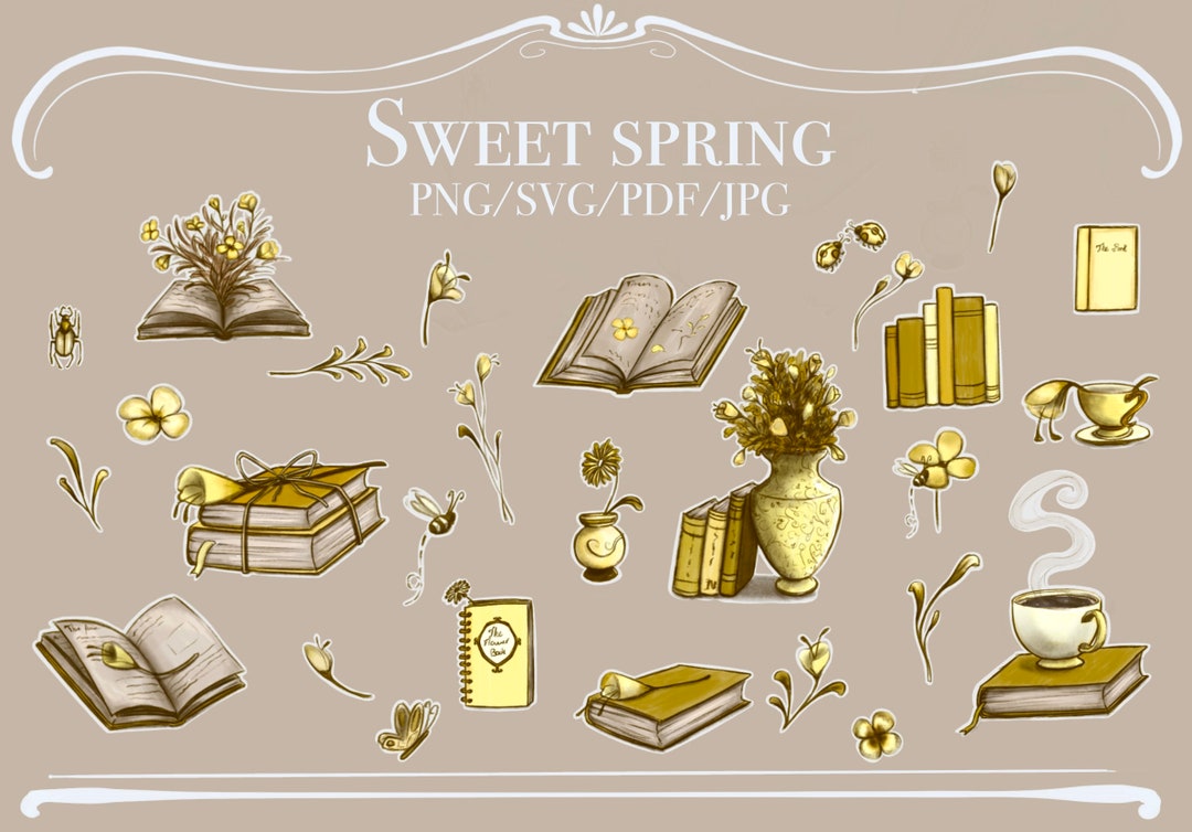 Stickers Déco Floral Jaune png, Pdf,svg,jpg Idéal Pour Les Amoureux Du ...