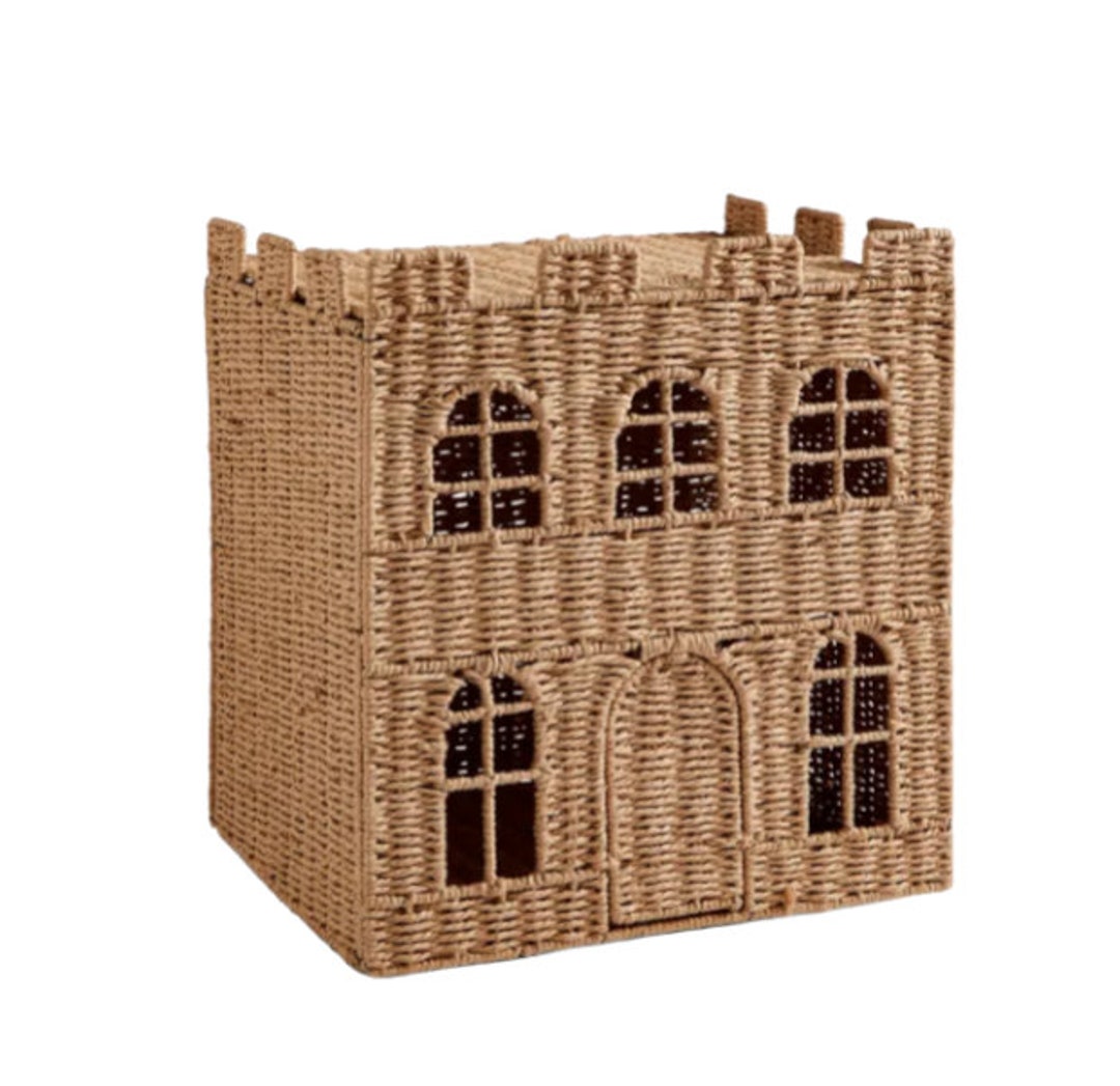 Unisex Kids Storage Solutionskids Castle Storage Basket With Lidfun ...