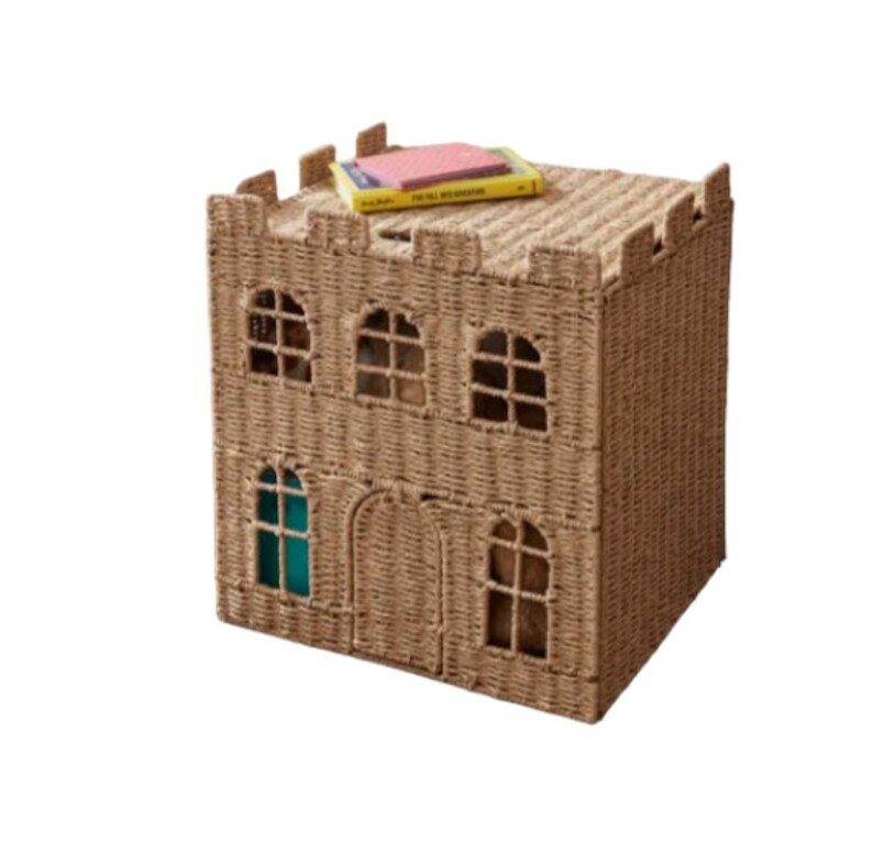 Unisex Kids Storage Solutionskids Castle Storage Basket With Lidfun ...