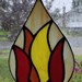 Fire Teardrop Stained Glass Suncatcher - Etsy