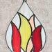 Fire Teardrop Stained Glass Suncatcher - Etsy