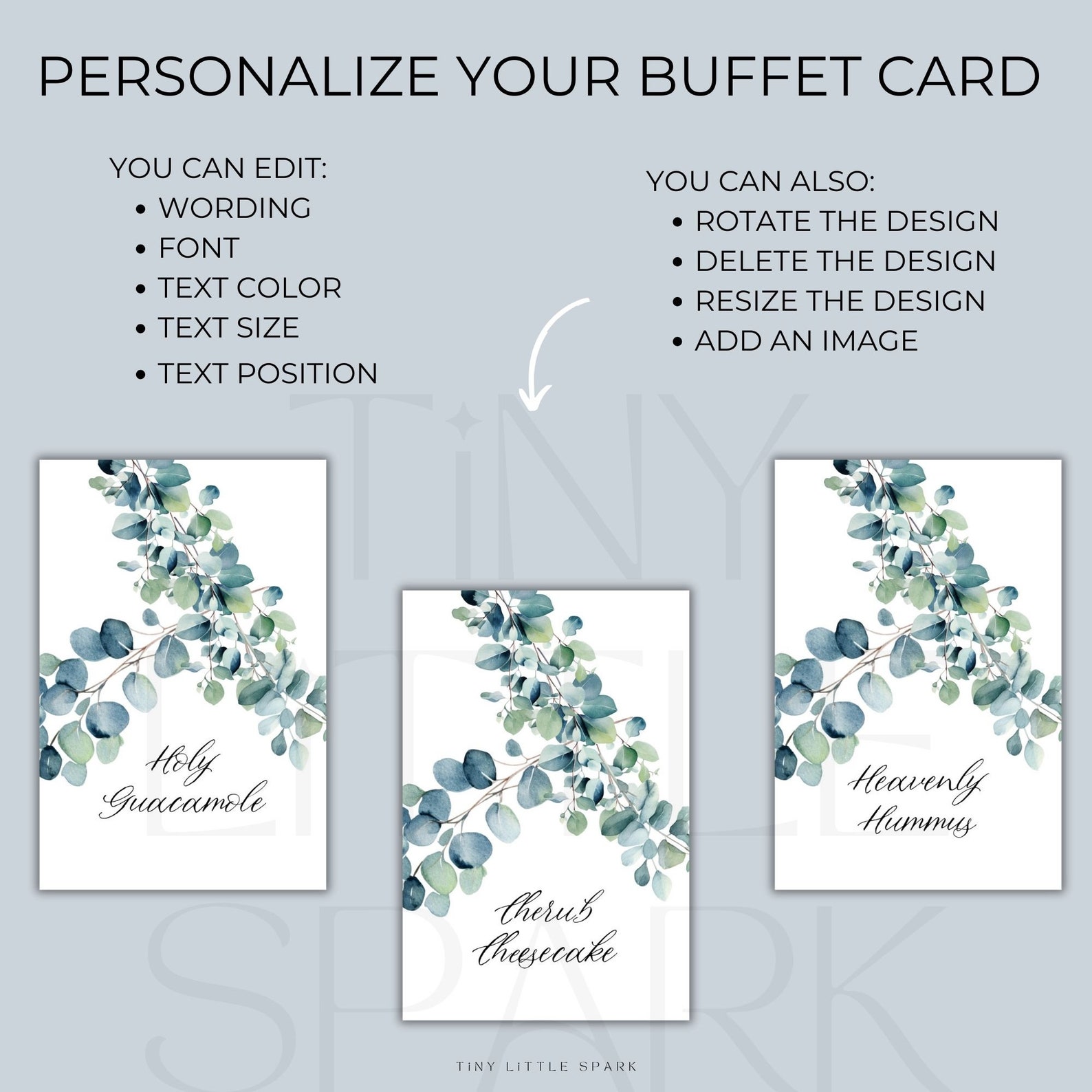 Food Labels for Buffet Printable, Fall Baptism, Food Sign, Food Station ...