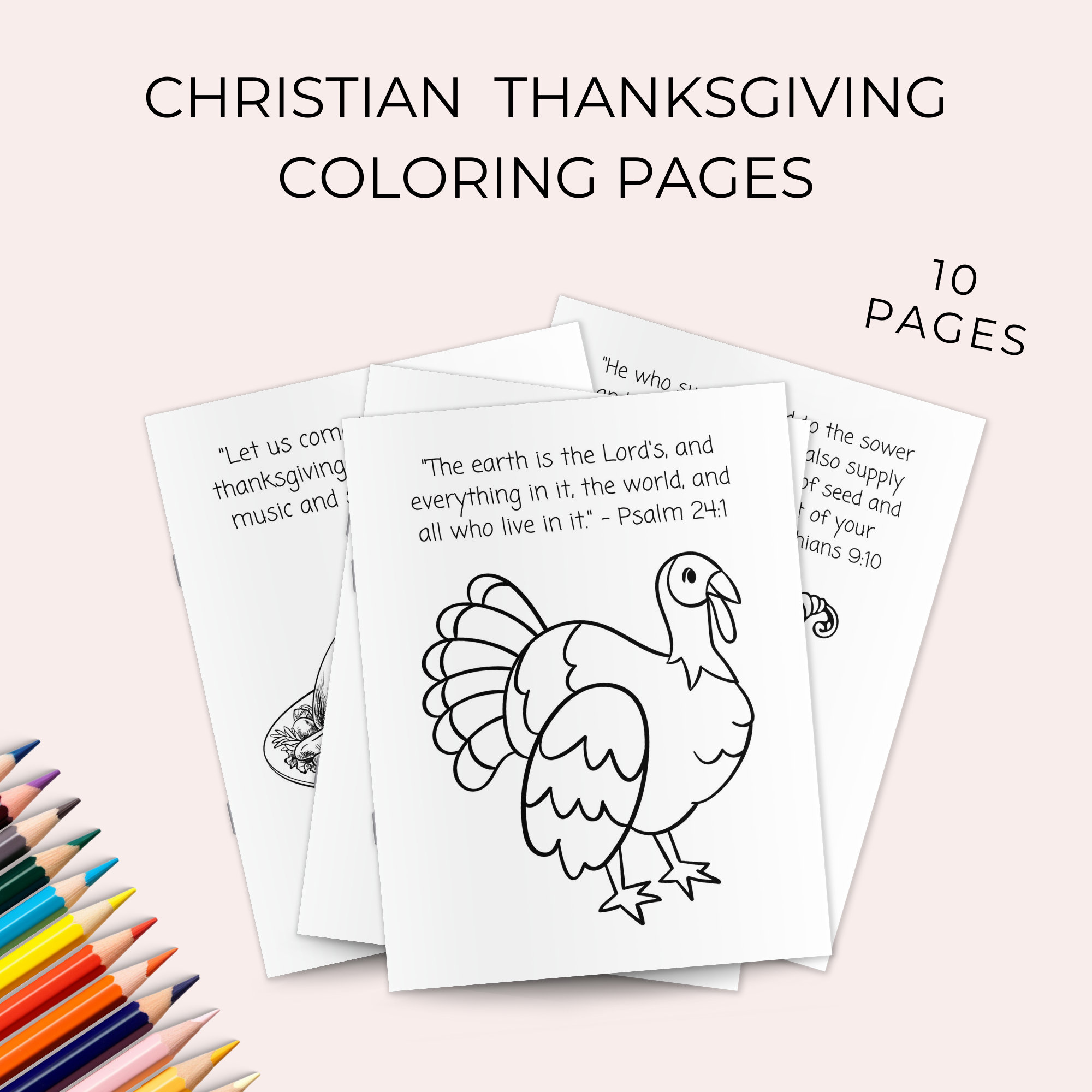 Thanksgiving Coloring Pages Printable, Thanksgiving Bible Verse ...