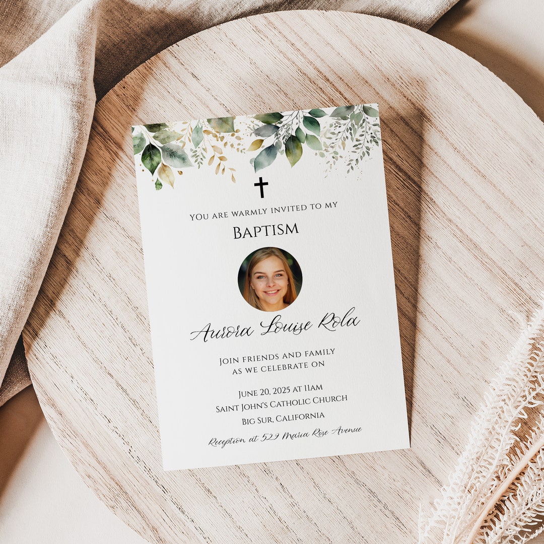 Adult Baptism Invitation | Baptism Invitation for Adults | Baptism ...