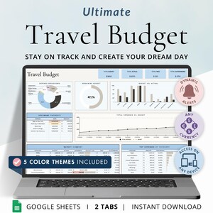 Travel Budget Planner Google Sheets Family Vacation Budget Spreadsheet ...