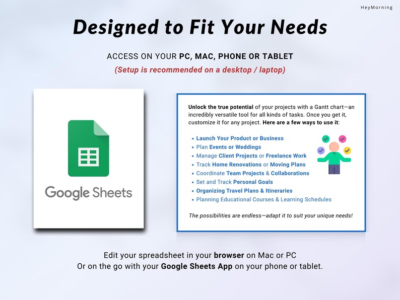 Gantt Chart Project Management Template Google Sheets Automated Task ...