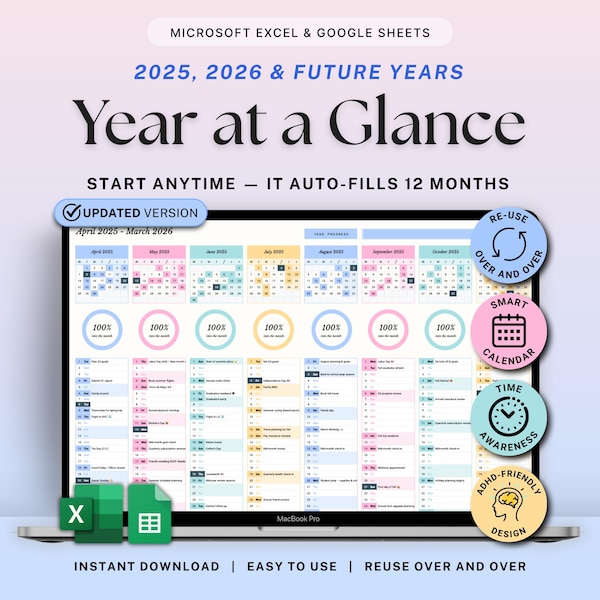 Year at a Glance - Etsy