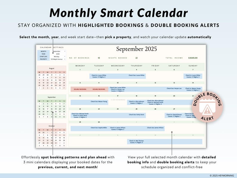 Airbnb Reservation Tracker Google Sheets Vacation Rental Booking ...