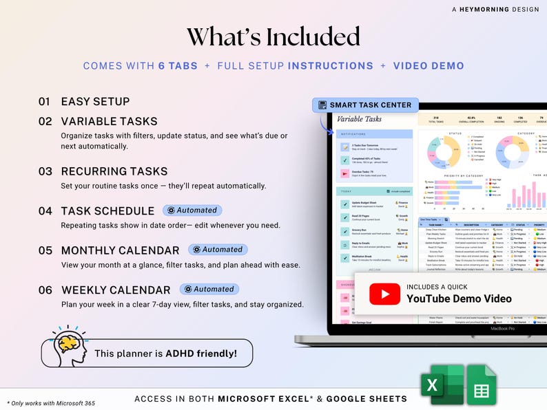 Task Tracker Spreadsheet to Do List Google Sheets Excel Work Organizer ...