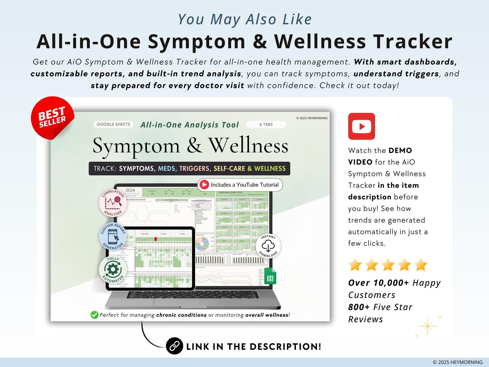 Medication Tracker Google Sheets Daily Supplement Spreadsheet Annual ...