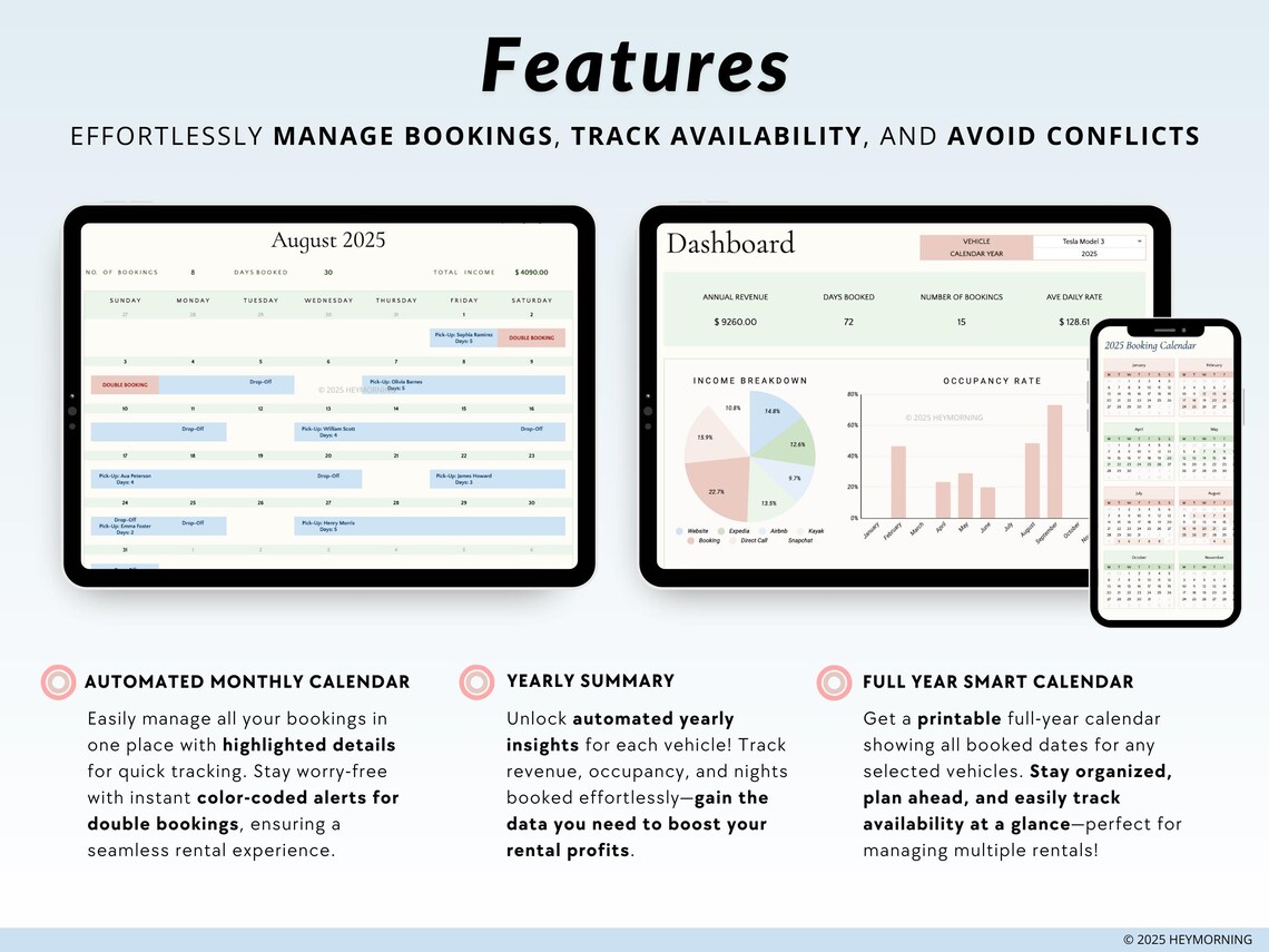 Car Rental Booking Calendar Google Sheets Vehicle Reservation ...