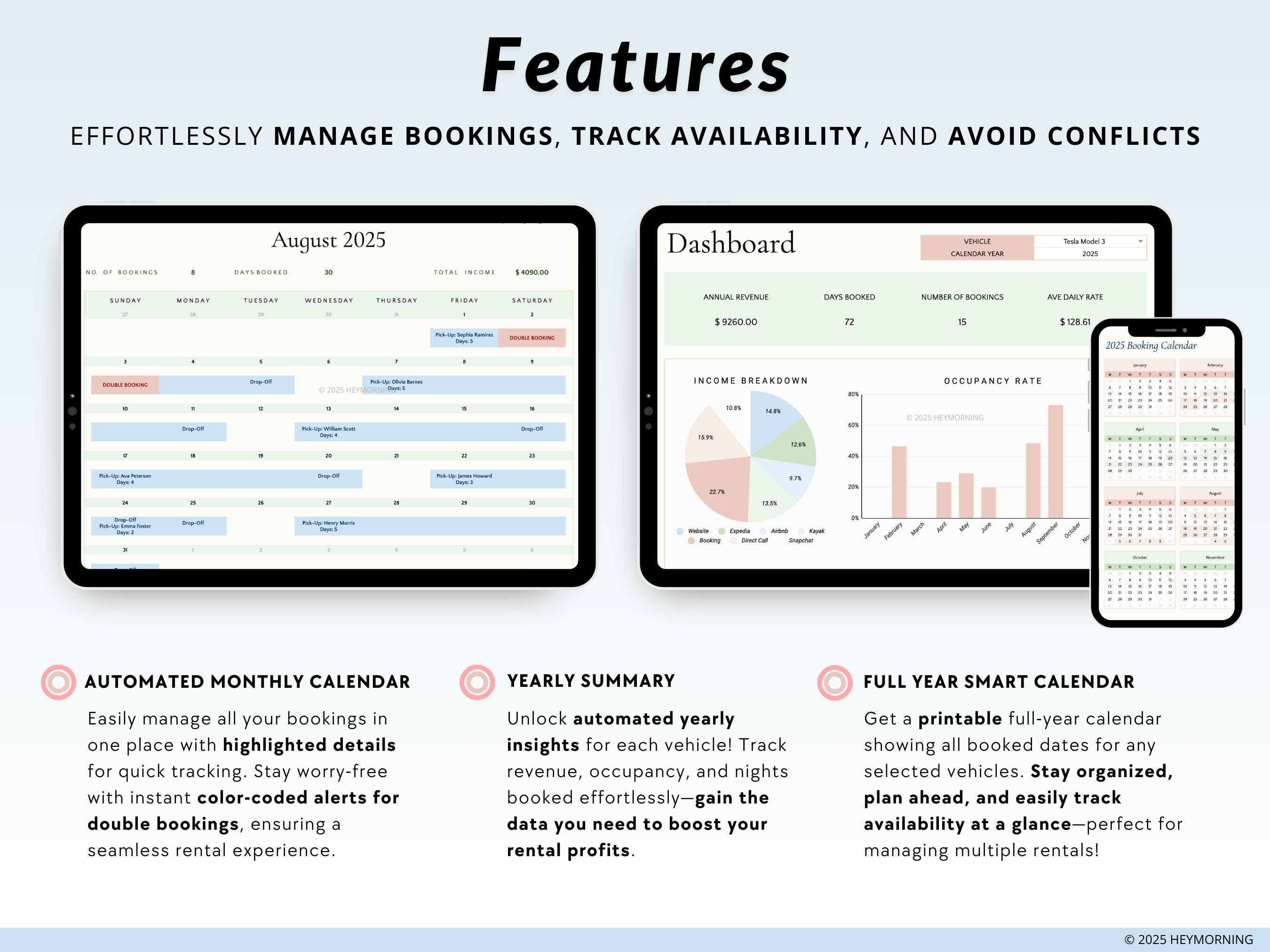 Car Rental Booking Calendar Google Sheets Vehicle Reservation ...