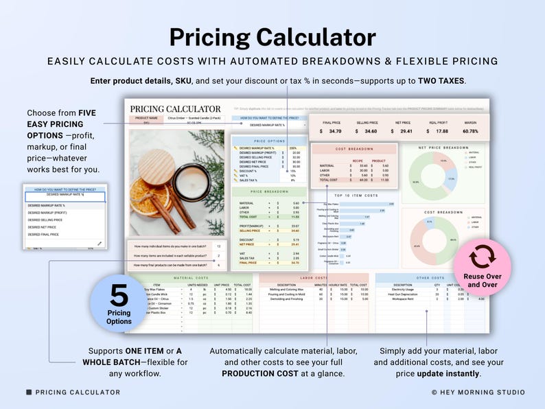 Small Business Bundle Inventory Tracker Excel Pricing Calculator for ...