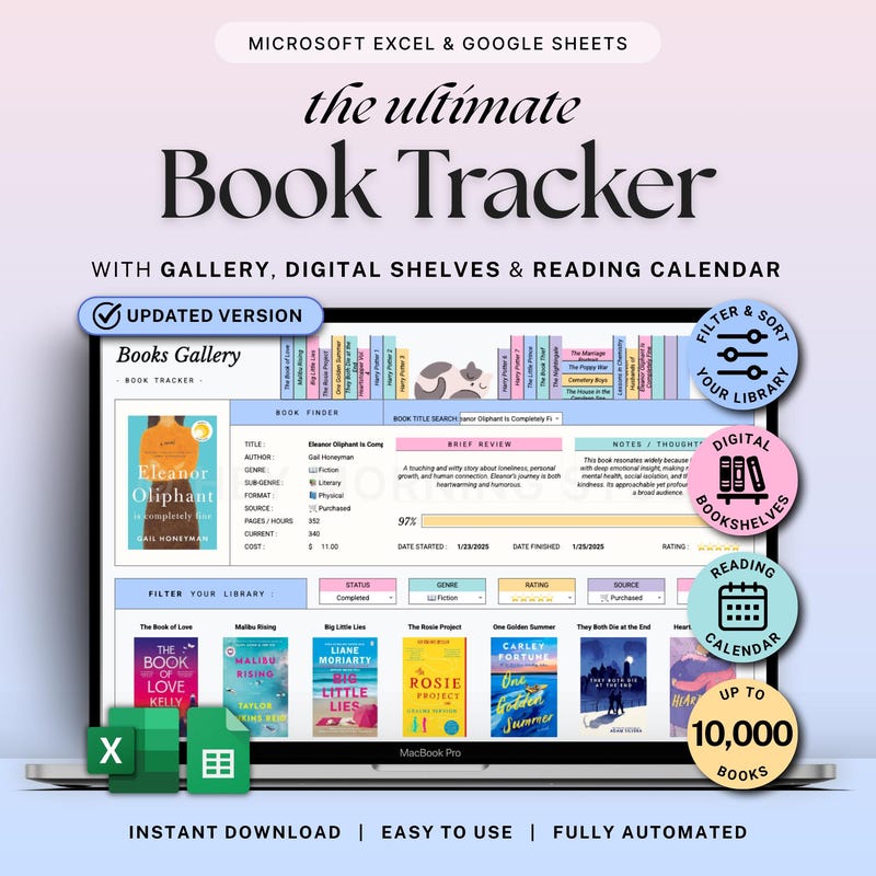 Book Review Tracker Sheet - Etsy