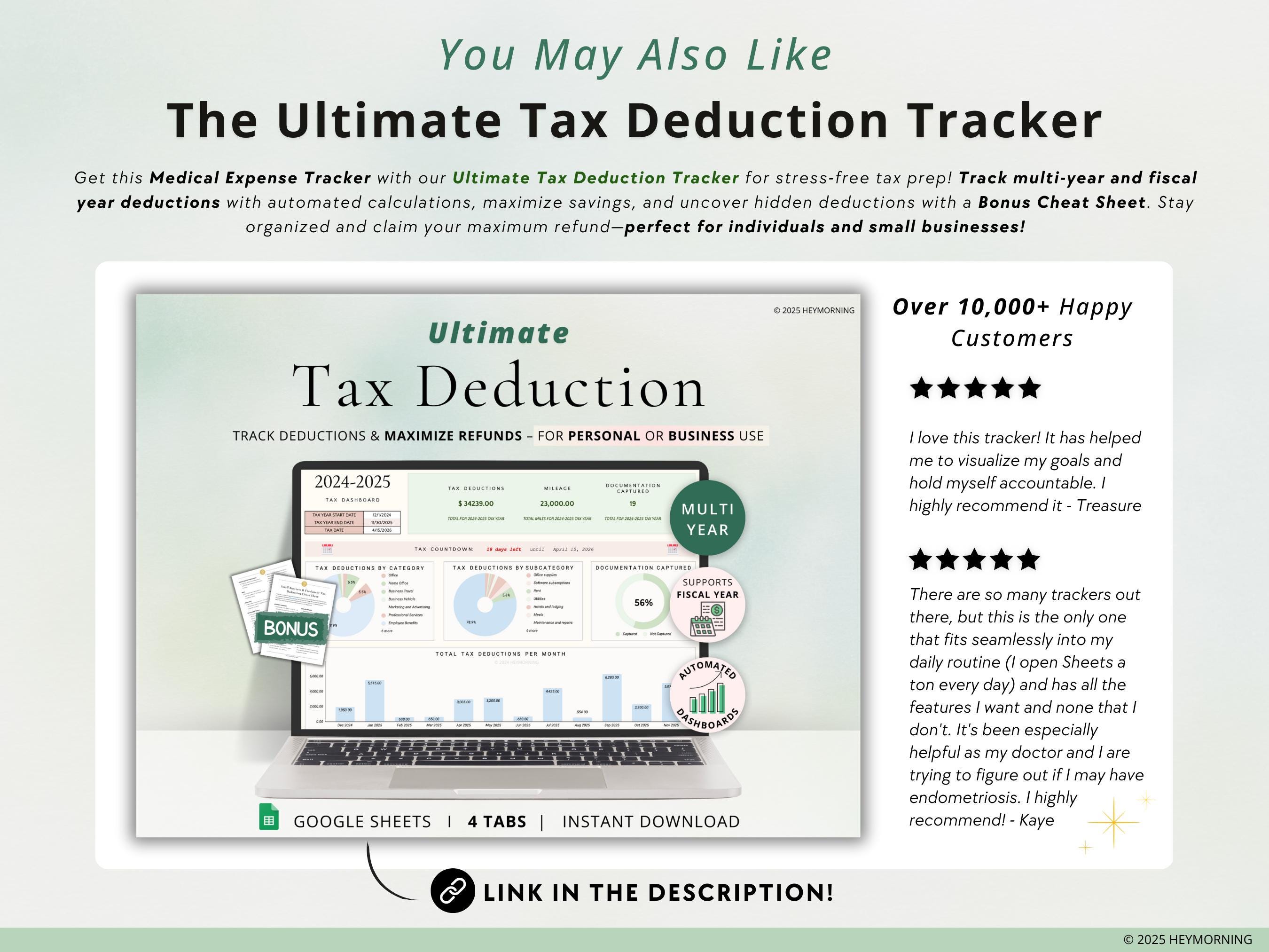 Medical Expense Tracker Google Sheets HSA FSA Reimbursement Spreadsheet ...