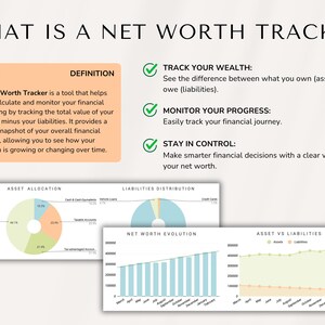 Net Worth Tracker Google Sheets Annual Net Worth Calculator Spreadsheet ...