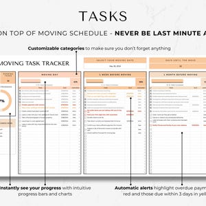 Moving Planner Google Sheets Home Moving Bundle Spreadsheet New ...