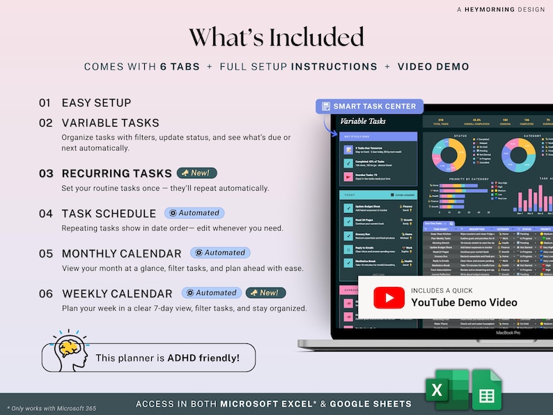 Dark Mode Task Tracker Spreadsheet Team Task Planner Google Sheets ...