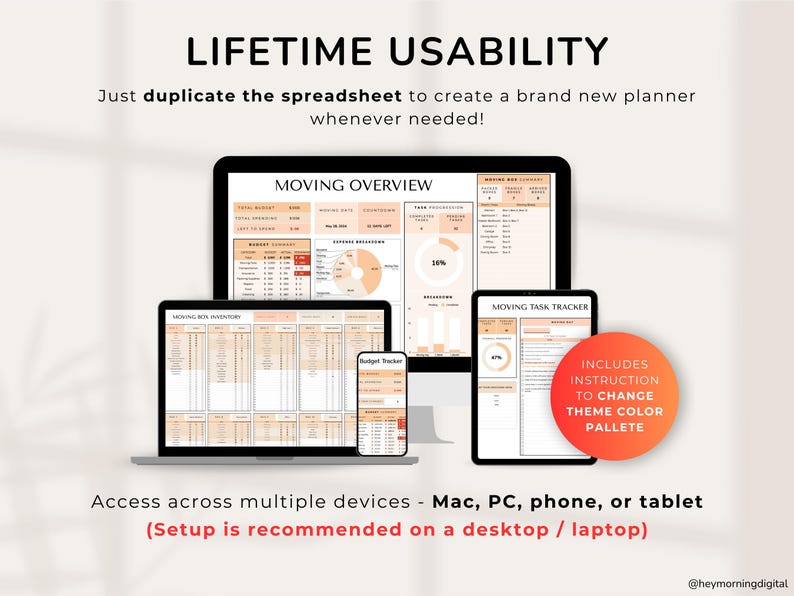 Moving Planner Google Sheets Home Moving Bundle Spreadsheet New ...