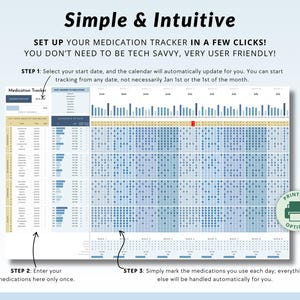 Medication Tracker Google Sheets Daily Supplement Spreadsheet Annual ...