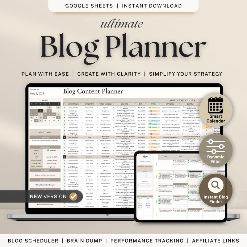 Google Blog Post Planner - Etsy