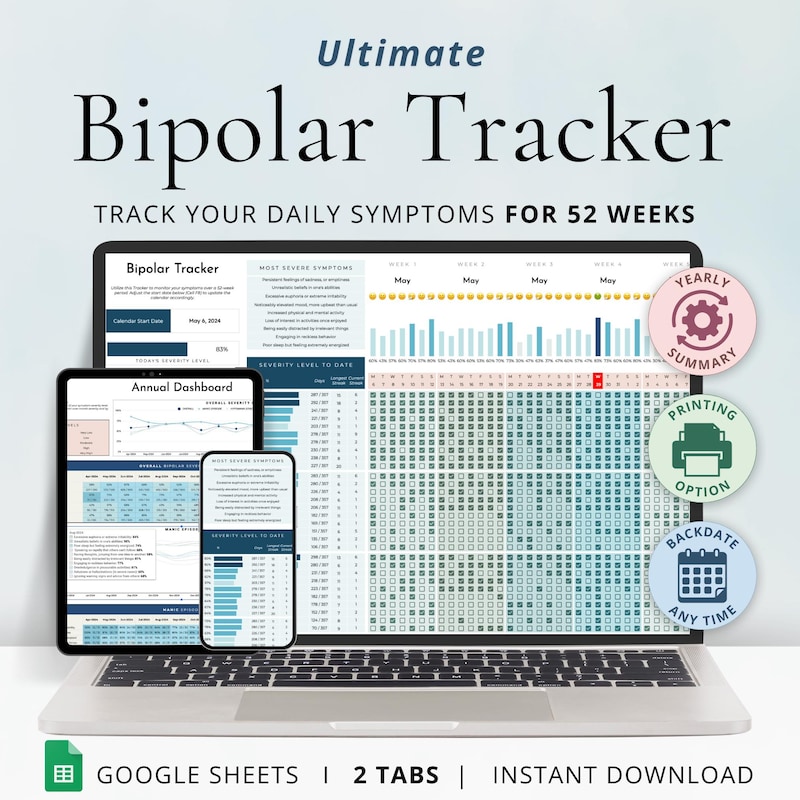 Bipolar Daily Tracker - Etsy