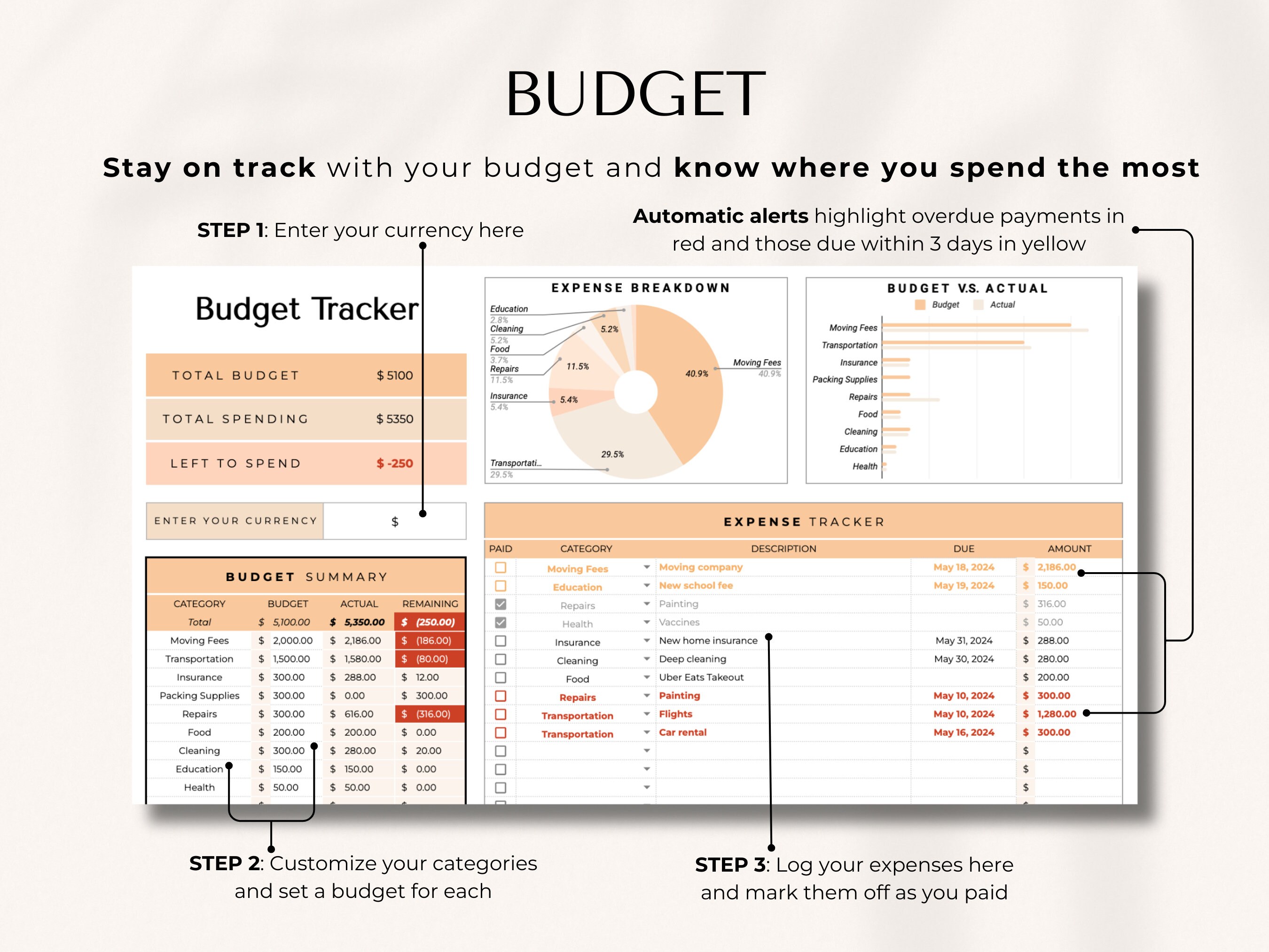 Moving Planner Google Sheets Home Moving Bundle Spreadsheet New ...