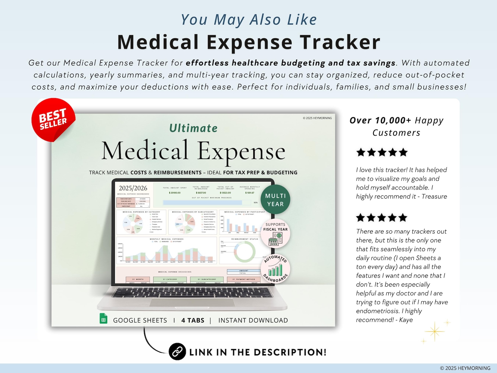 Medication Tracker Google Sheets Daily Supplement Spreadsheet Annual ...