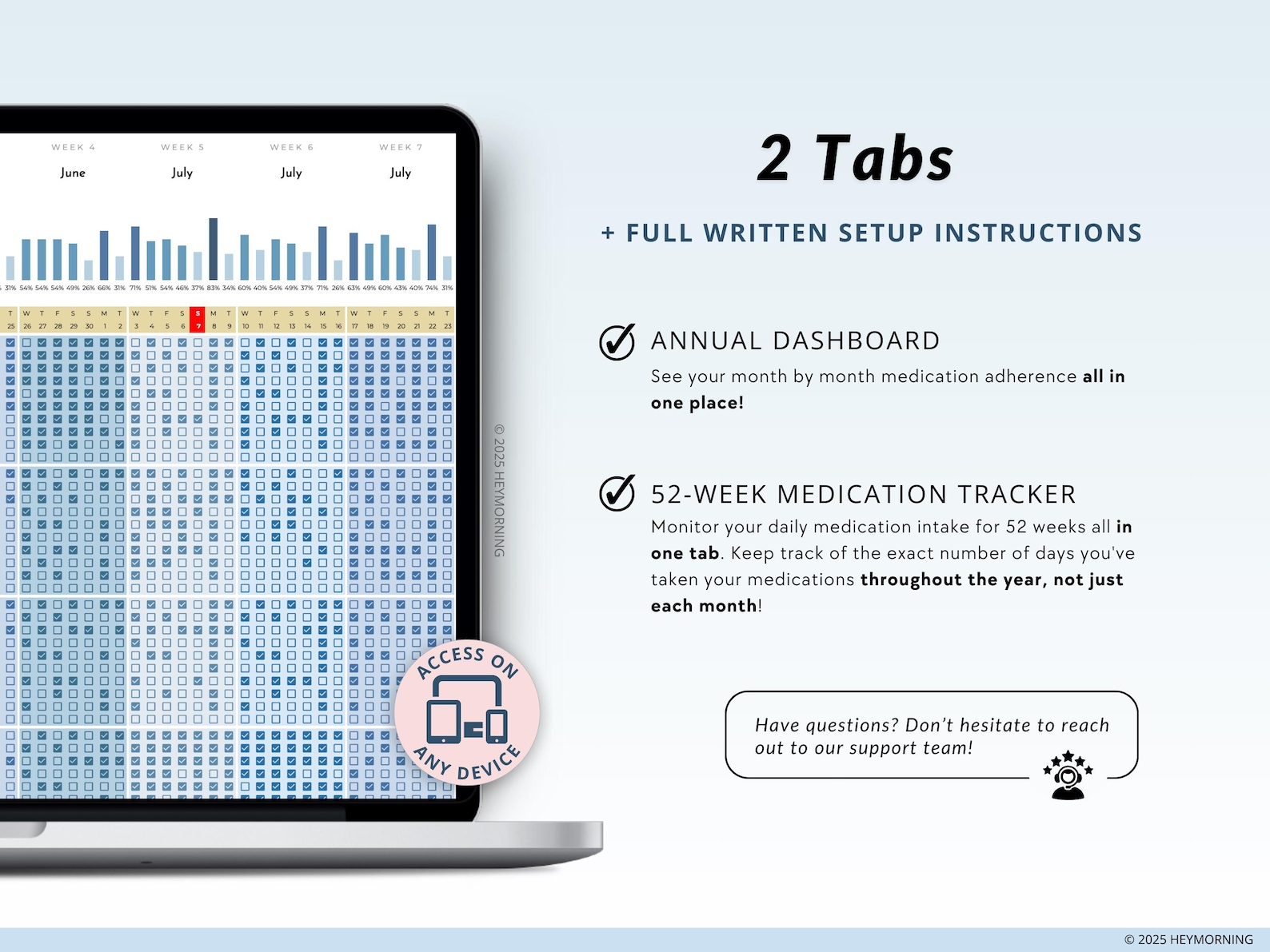 Medication Tracker Google Sheets Daily Supplement Spreadsheet Annual ...