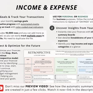 Goal Tracker 2025 Budget Spreadsheet Income and Expense Google Sheets ...