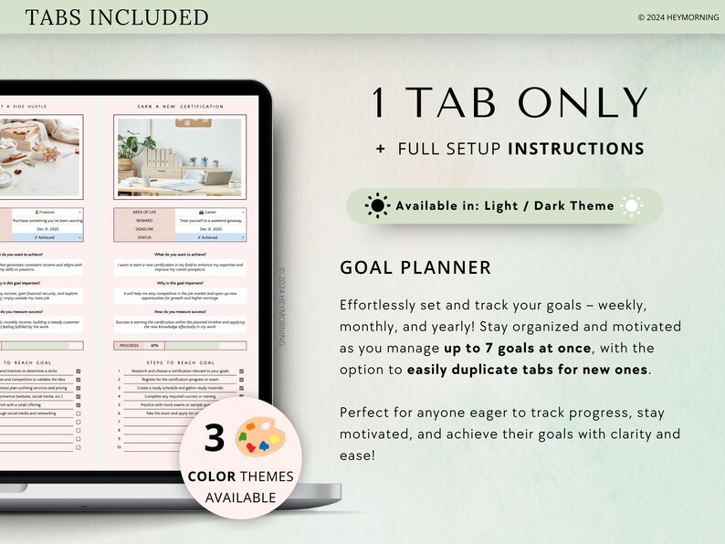 2026 New Years Resolutions Google Sheets Goal Tracker Spreadsheet ...
