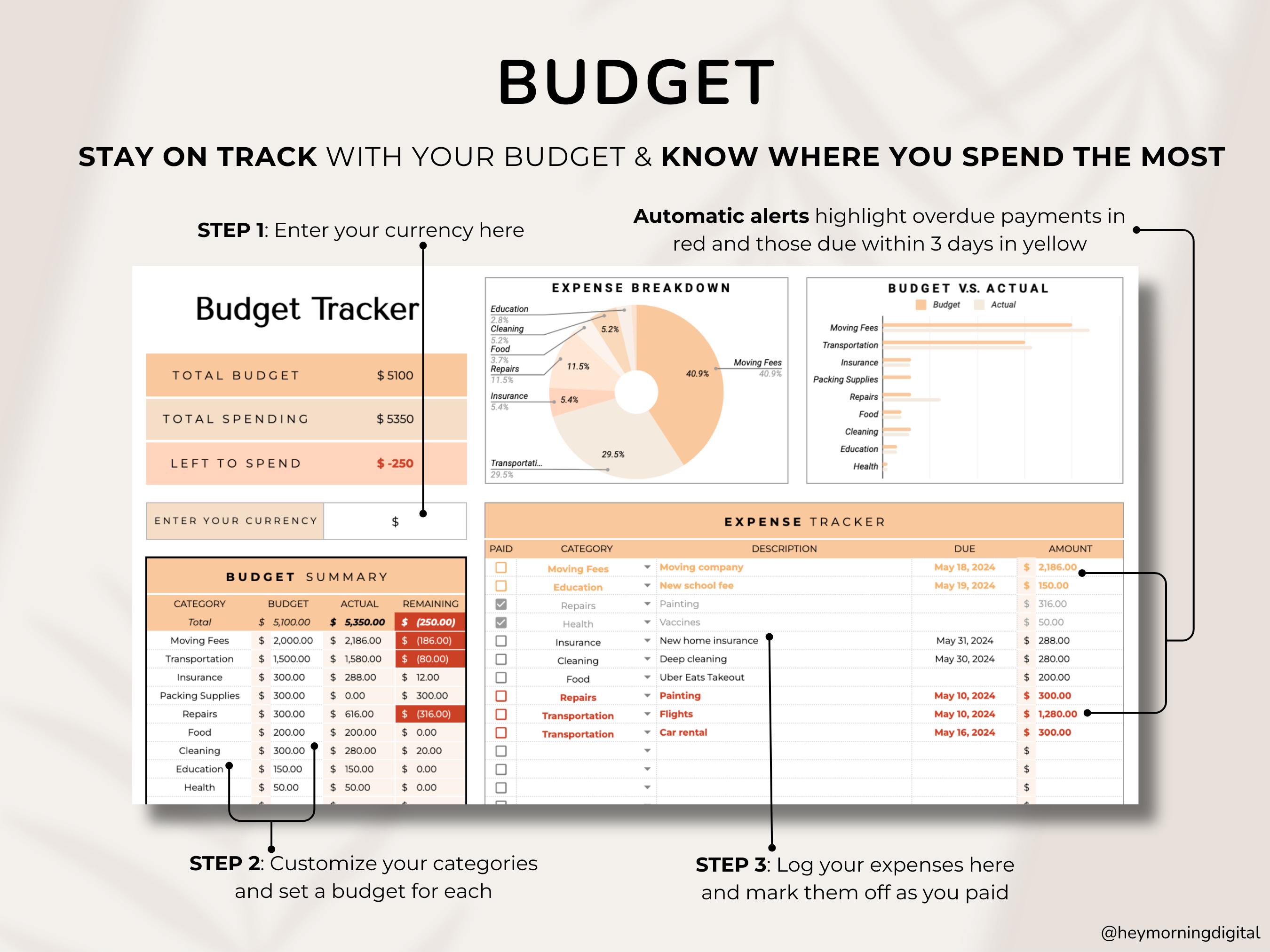 Moving Planner Google Sheets Home Moving Bundle Spreadsheet New ...