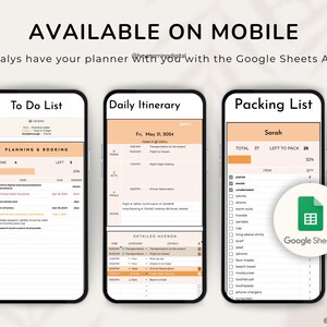 Simple Travel Planner Google Sheets Travel Itinerary Spreadsheet ...