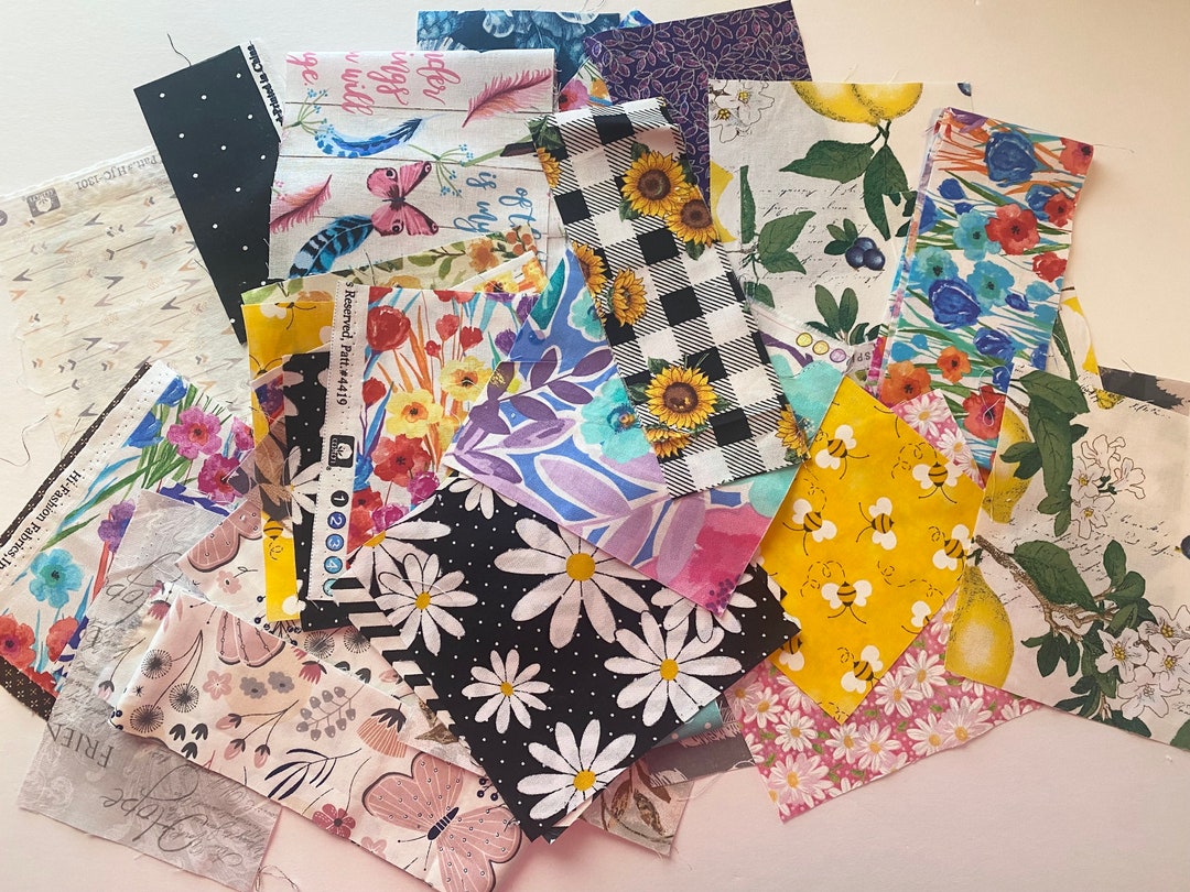 1/4 Pound of Cotton Fabric Scraps Pack for DIY Projects Scraps for ...
