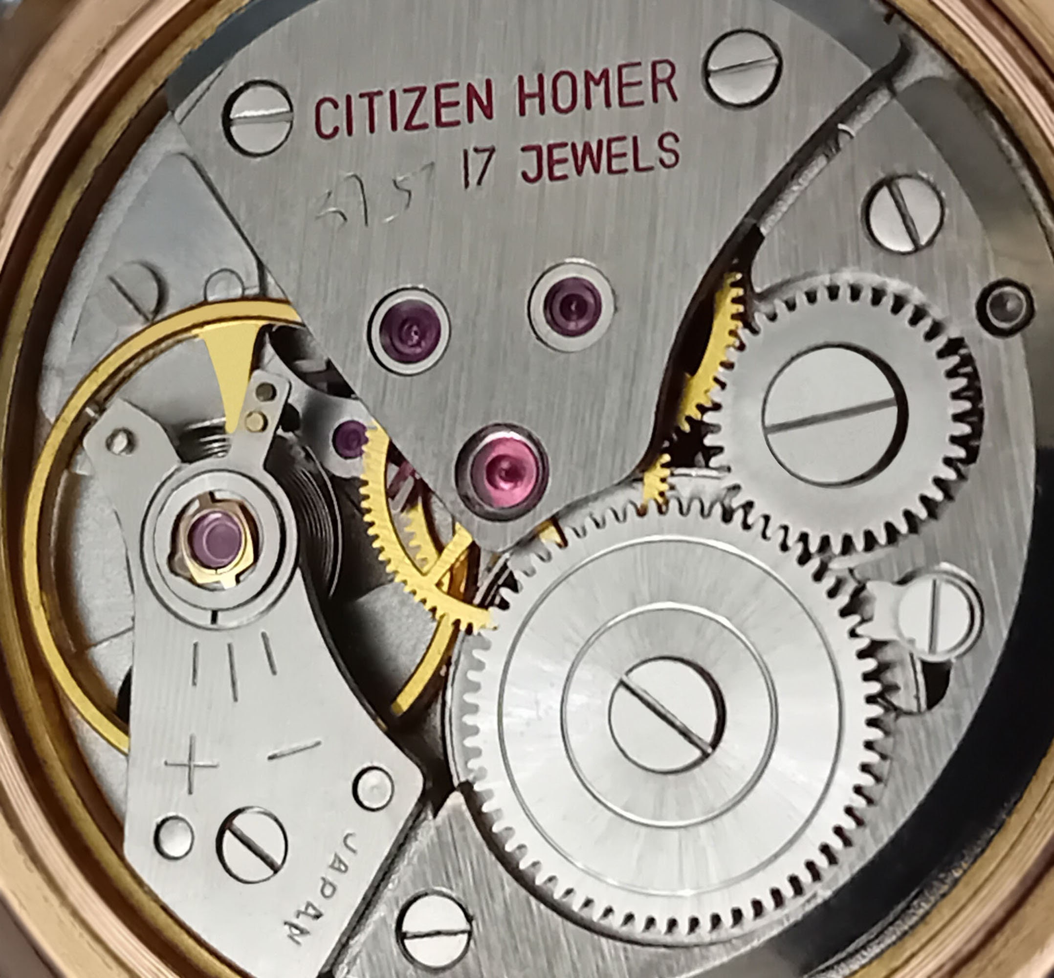Citizen Homer Pansy Unique Collectible Revolver Dial 1962s Citizen Homer Pansy Unique Collectible Revolver Dial 1962s