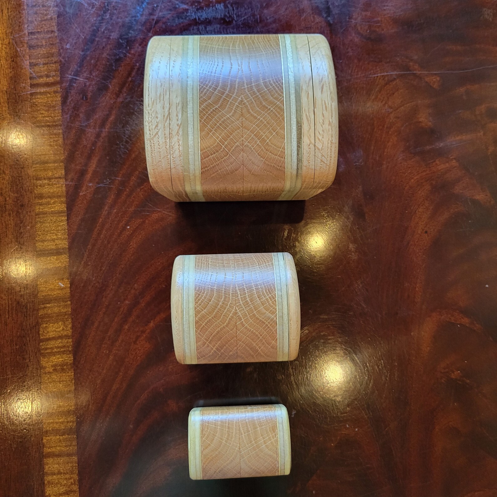 Nested Box Set, 3-piece, Red Oak With Ply Accent - Etsy
