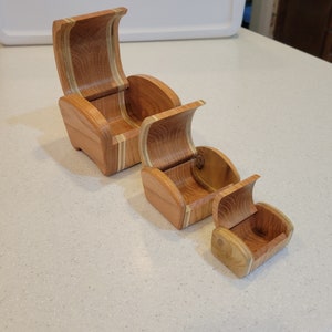 Nested Box Set, 3-piece, Red Oak With Ply Accent - Etsy