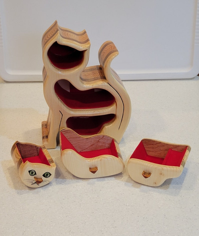 Cat Band Saw Box Pattern, Jewely Box, Keep Sake Box, Decorative Box ...