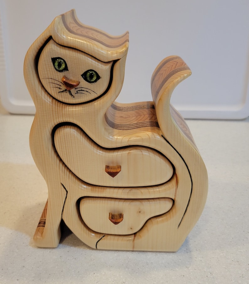 Cat Band Saw Box Pattern: Wood Keepsake Jewelry Box (PDF). - Etsy