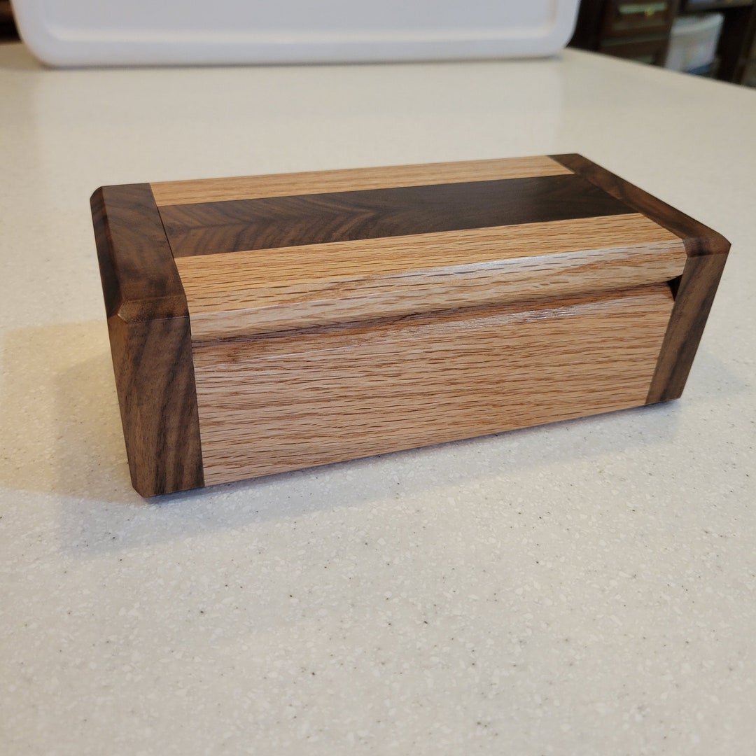 Solid Wood Keepsake Box, Hand Crafted, Reclaimed Red Oak - Etsy