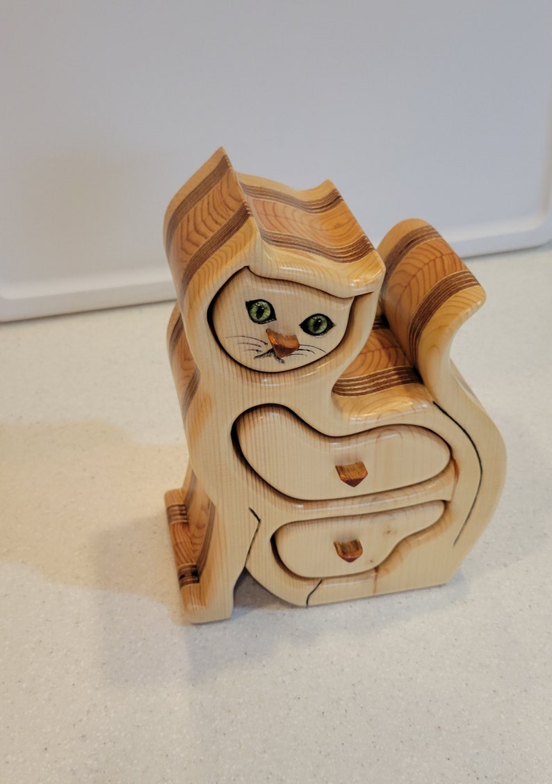 Cat Band Saw Box Pattern, Jewely Box, Keep Sake Box, Decorative Box ...