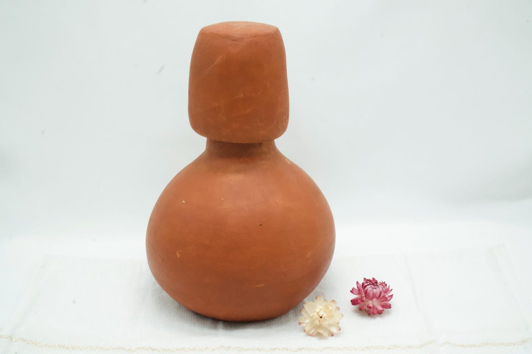 Handmade Terracotta Vessel & Cup Set: Rustic Mexican Pottery - Etsy