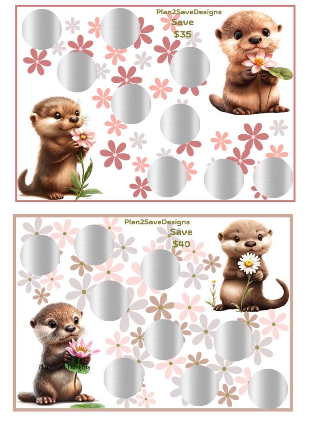 DIGITAL- Otters DIY Scratch off Challenges Combo - Etsy