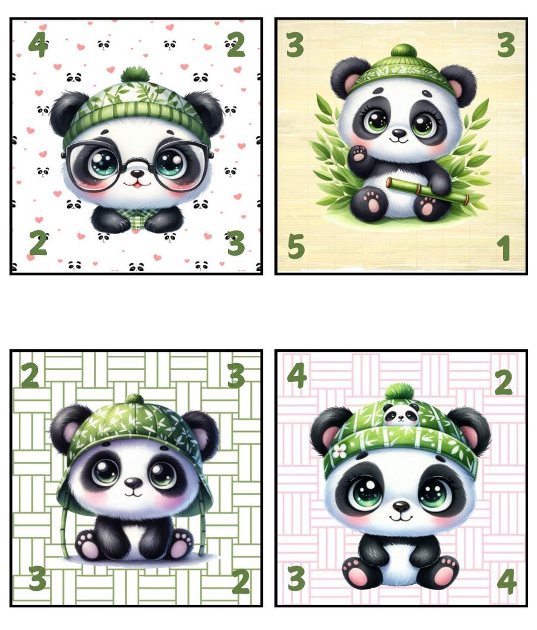Panda Square Savings Challenge - Etsy
