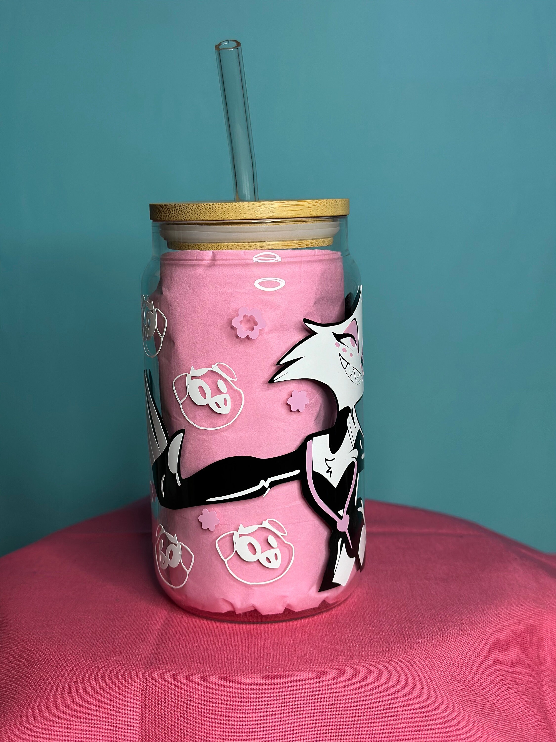 POISON Hazbin Hotel Angel Dust 16 Oz Glass Tumbler - Etsy